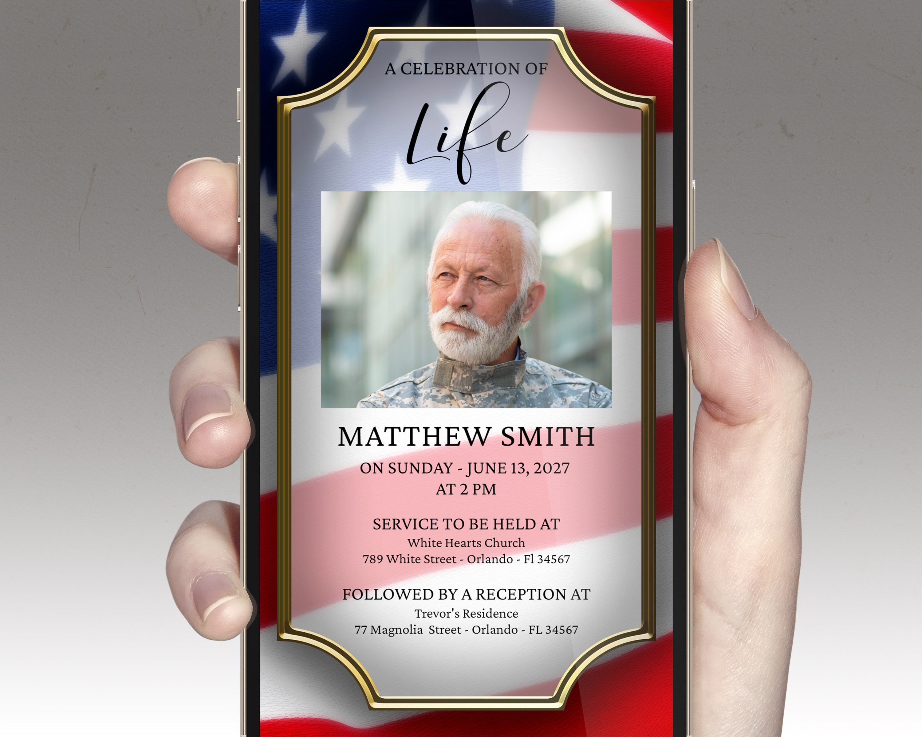 Military Memorial Invite - Etsy
