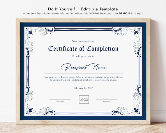 Certificate Frame Template Free Download