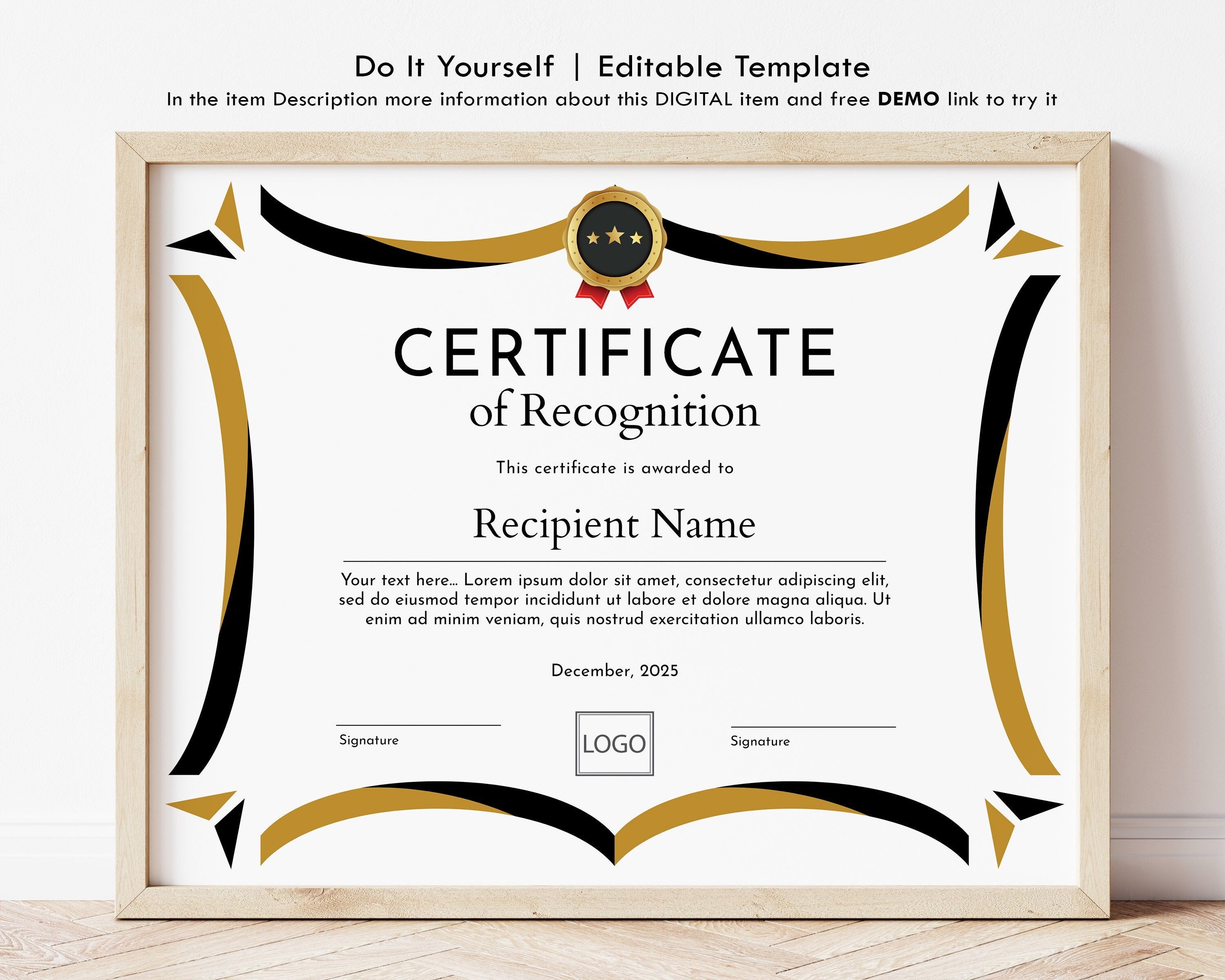 Certificate Of Recognition Templates