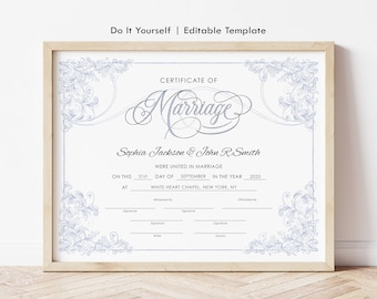 Catholic Marriage Certificate Template