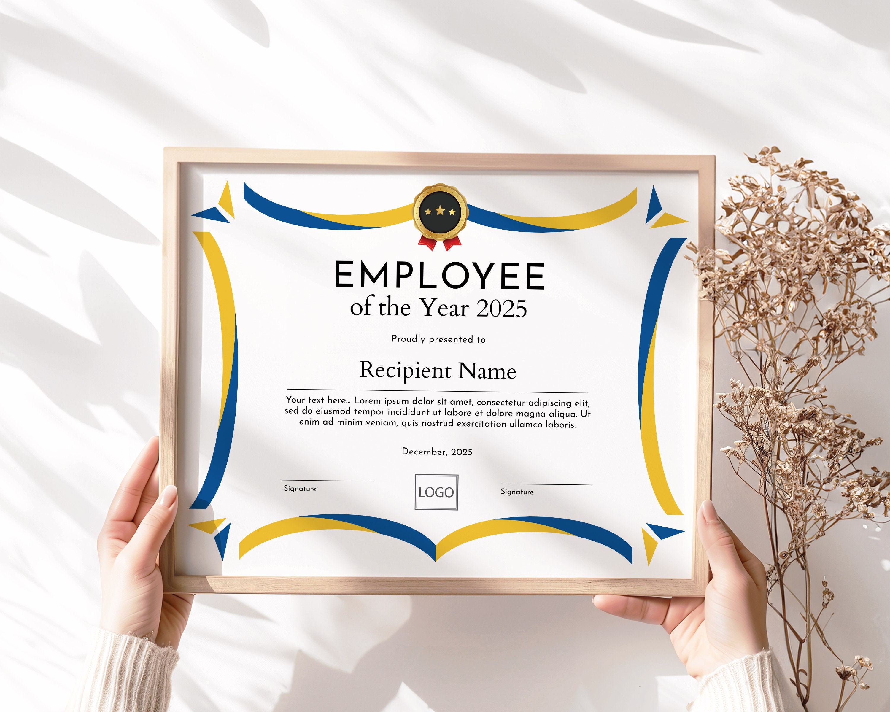 Certificado Oficial De Empleado Del Mes