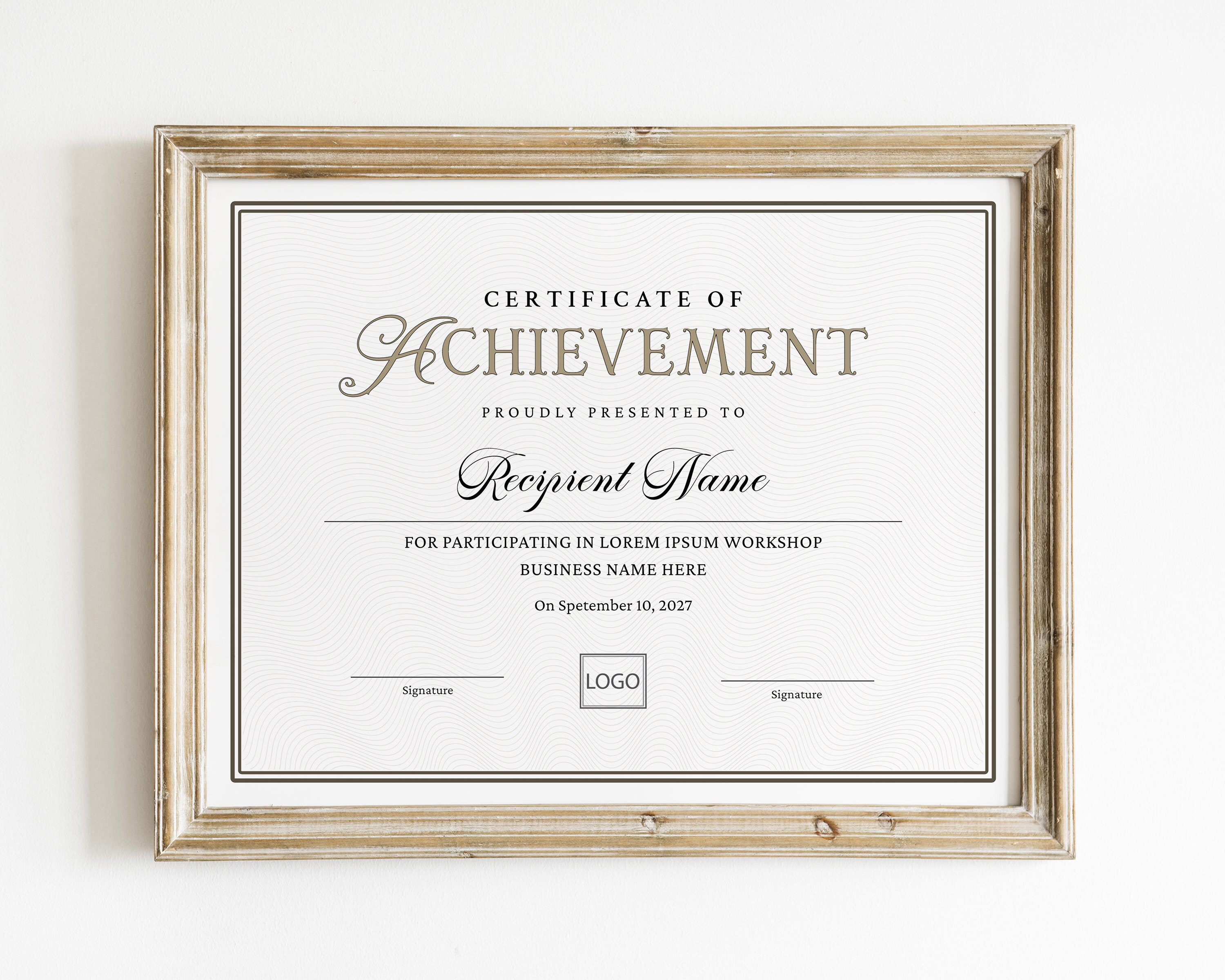 Editable Certificate of Achievement Template Achievement - Etsy UK