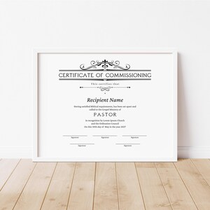 Editable Certificate of Commissioning, Printable Commissioning ...