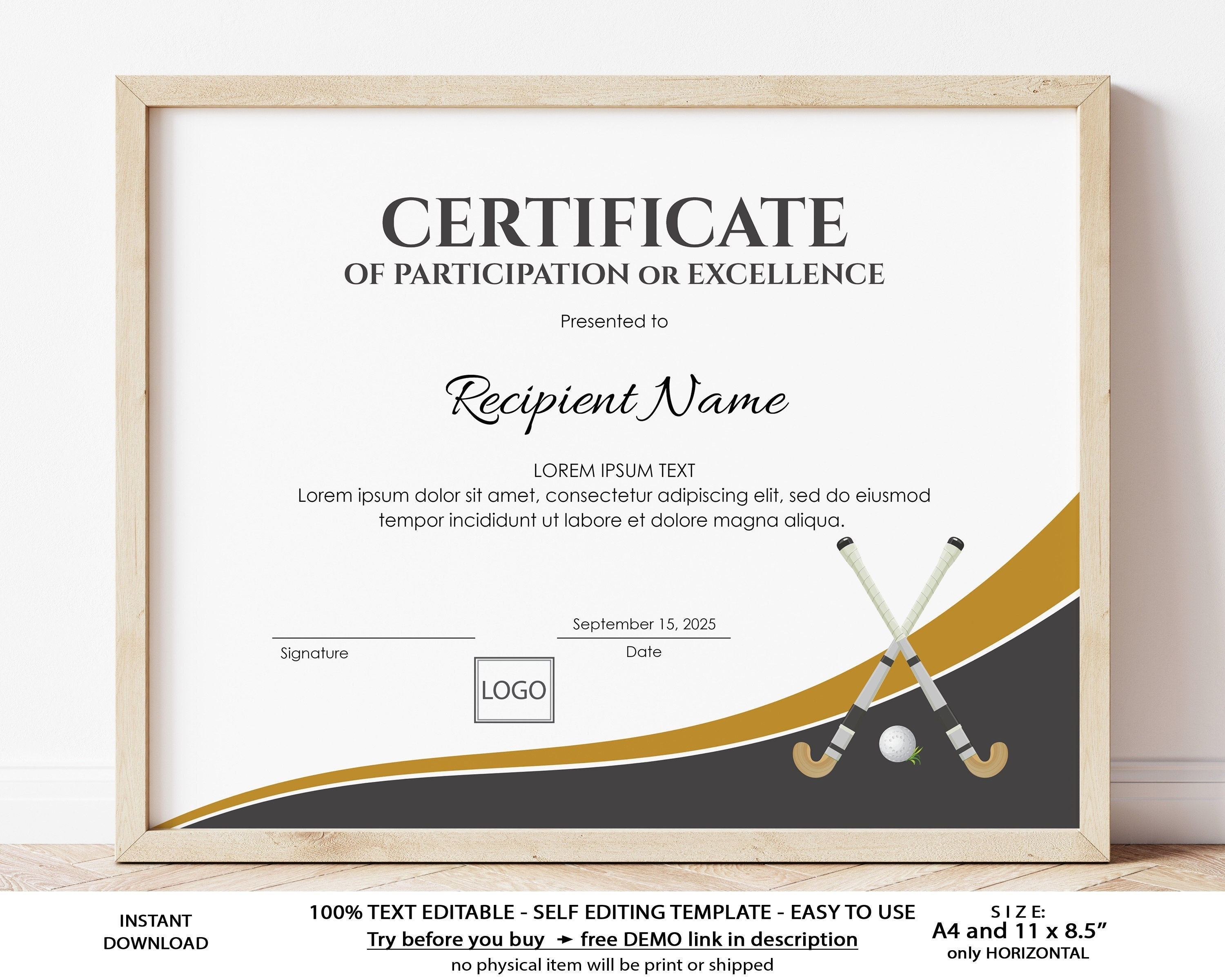 Certificate Of Achievement Template Sports
