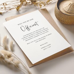 Wedding Officiant Proposal Card, Will You Marry Us Printable Card ...