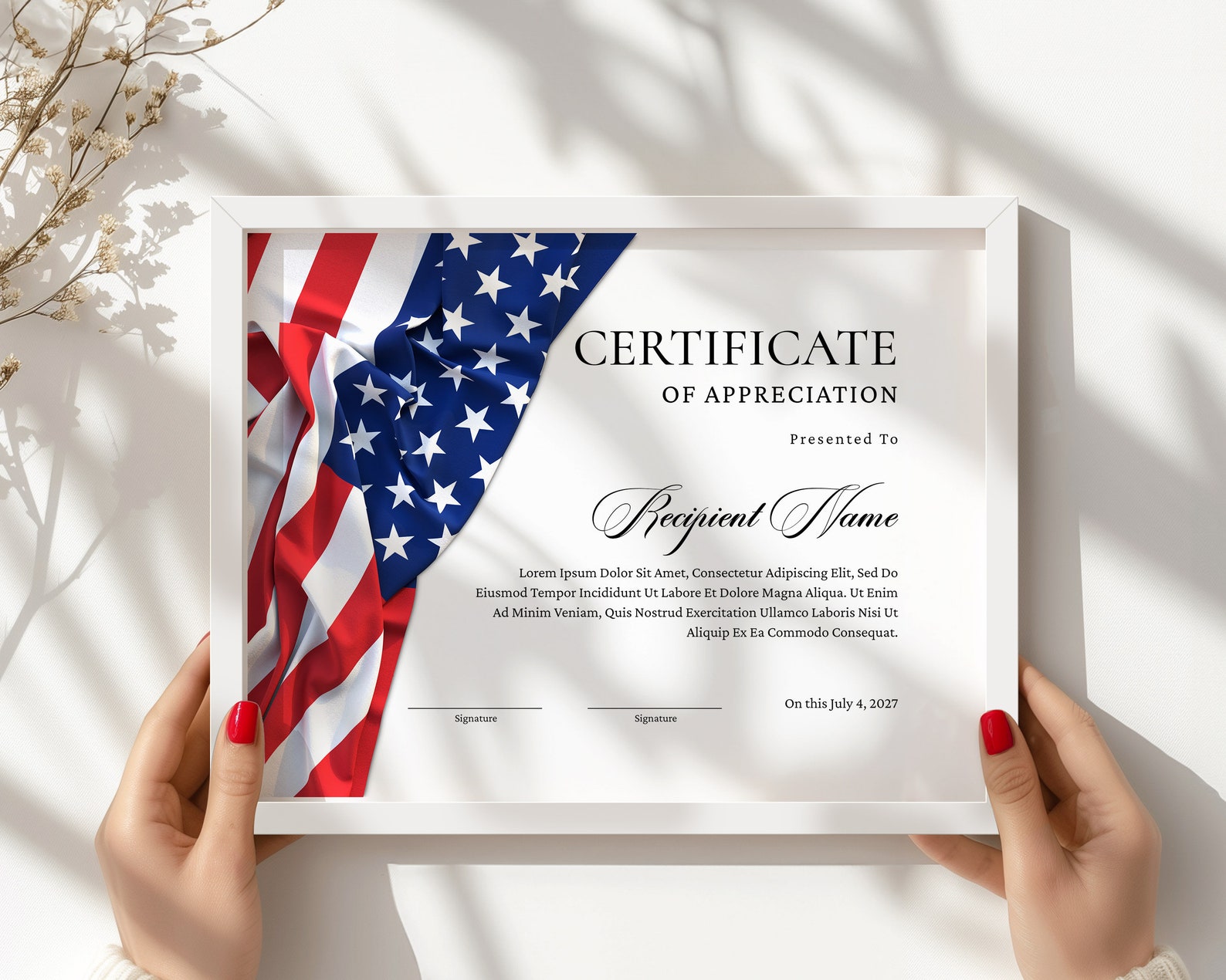 Veteran's Certificate of Appreciation Template, Editable Certificate ...