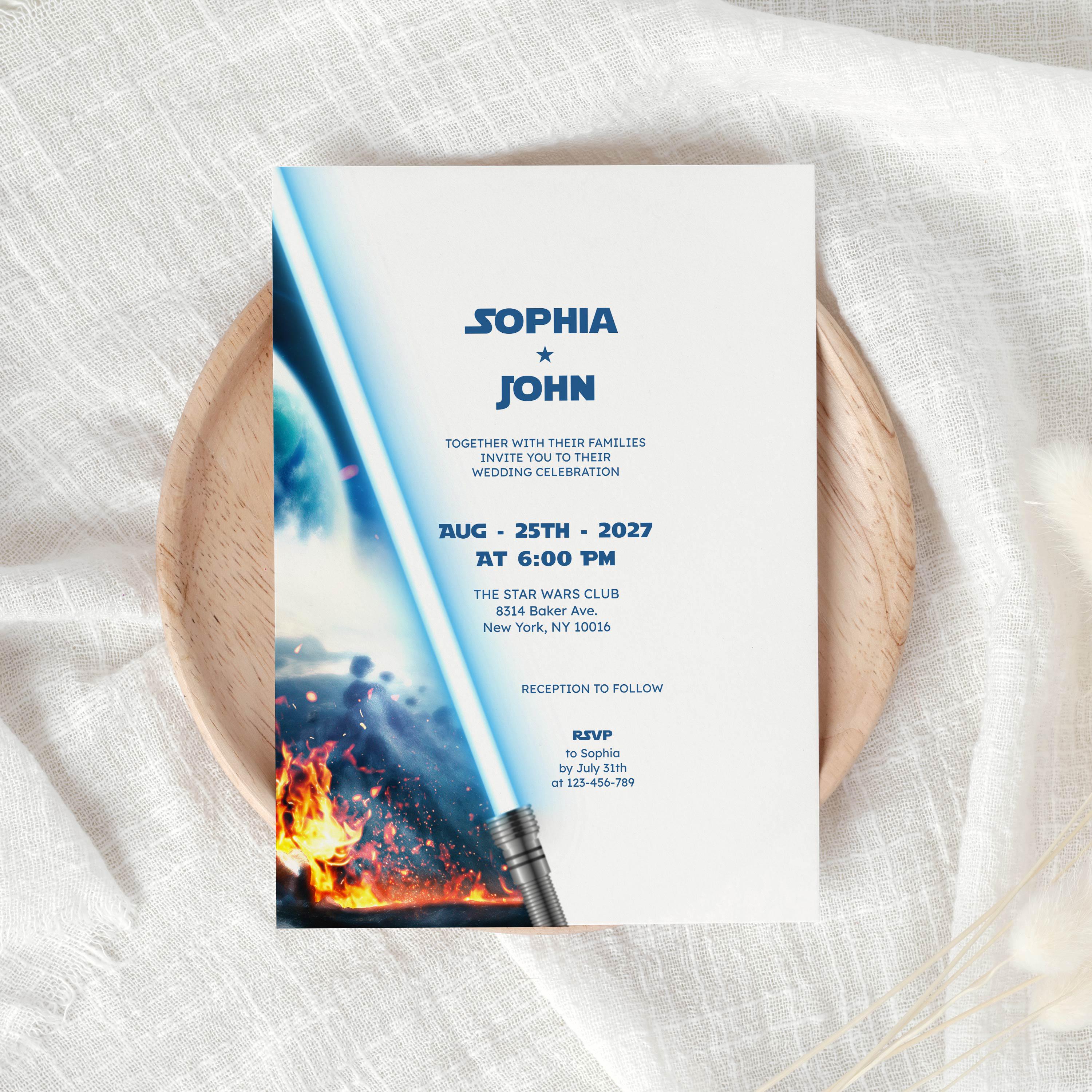Sci-fi Wedding Invitation Template, Galaxy Themed Invite Sci-fi Wedding ...