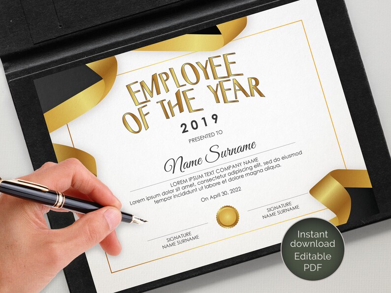 Employee Of The Year EMPLOYEE OF THE YEAR 25mm 1 Pin Button Badge 