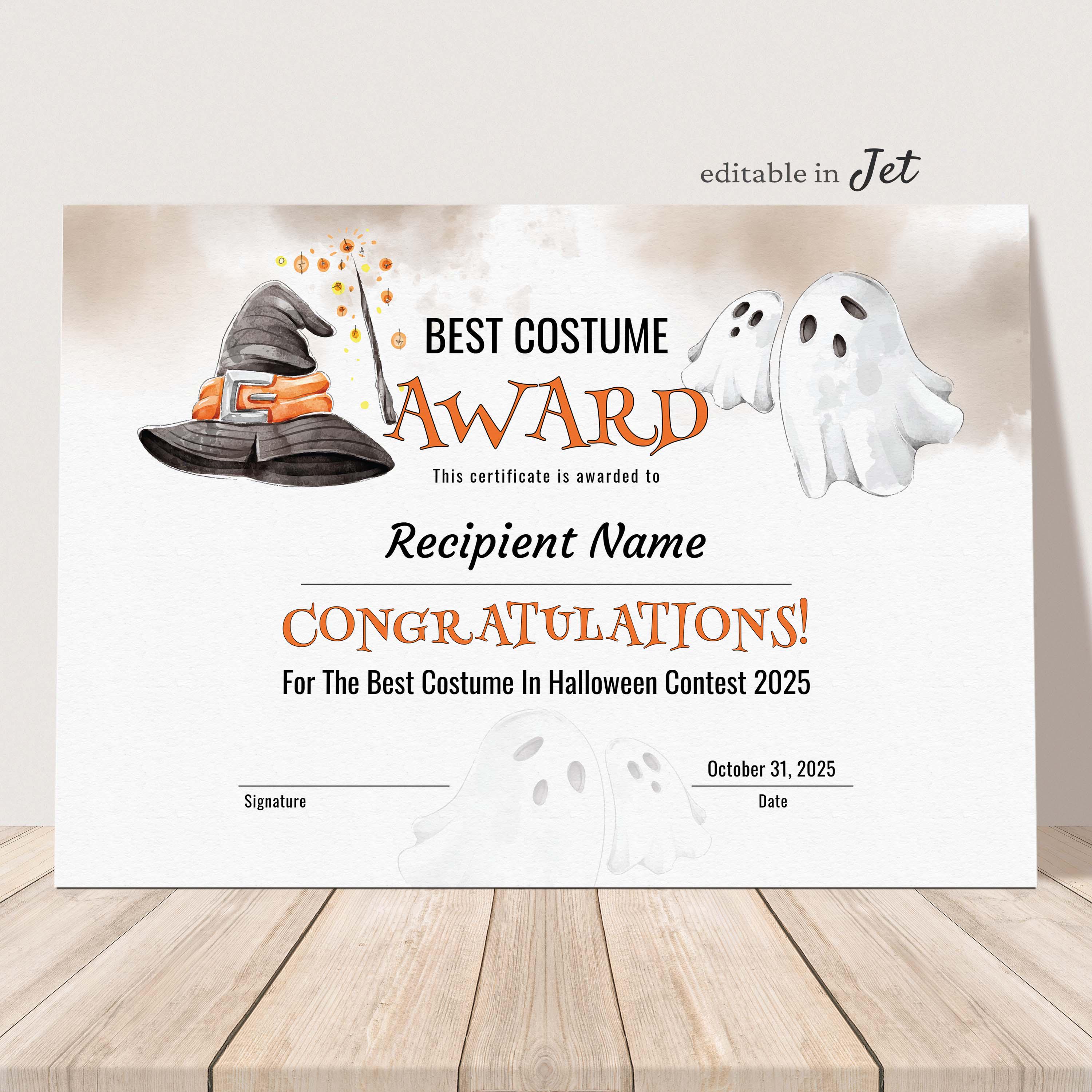 Halloween Award Template