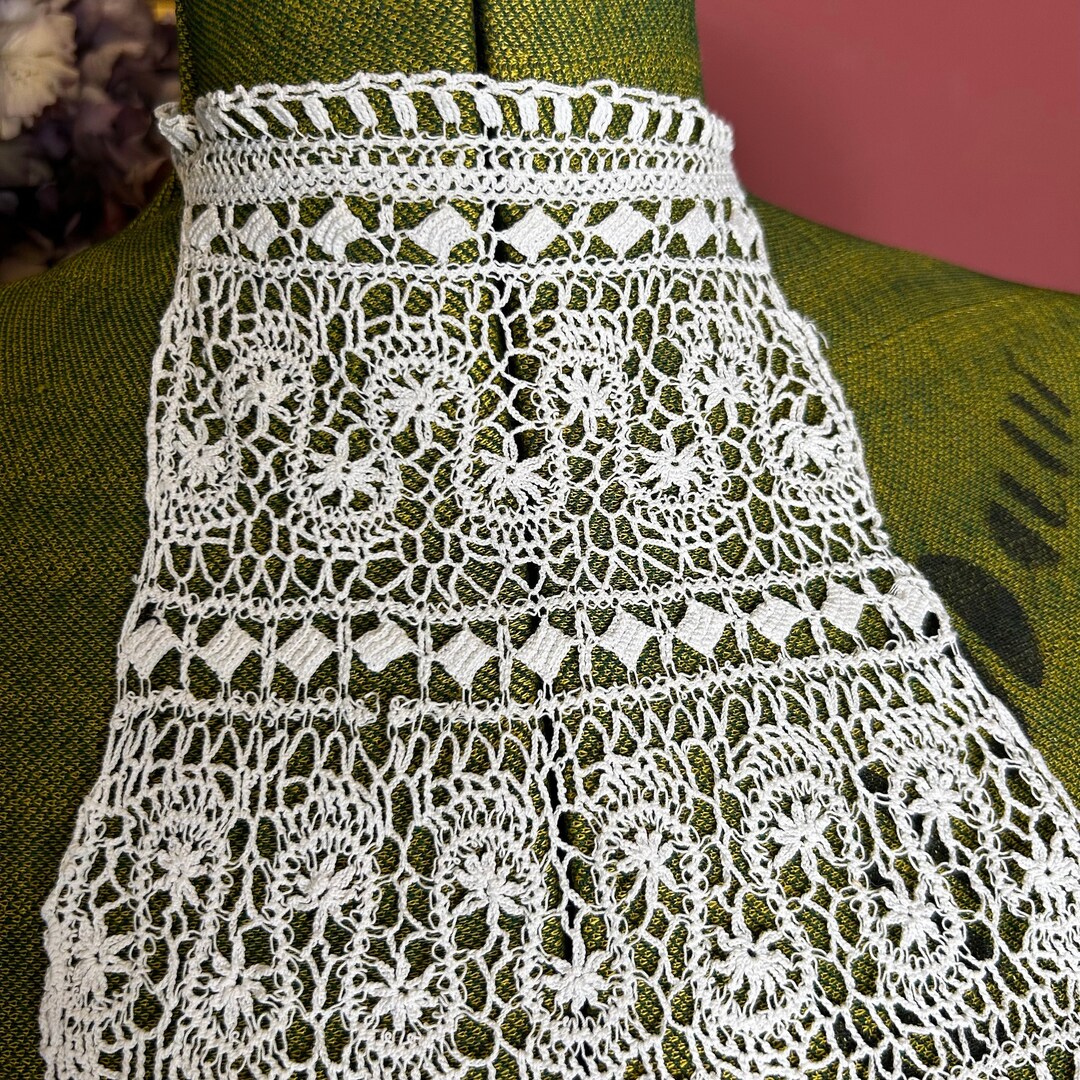 Vintage Antique Crochet Lace Modesty Panel Jabot Doll Apron - Etsy
