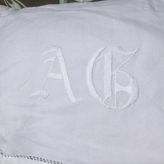 Vintage white cotton pyjama case nightgown case with … - Gem