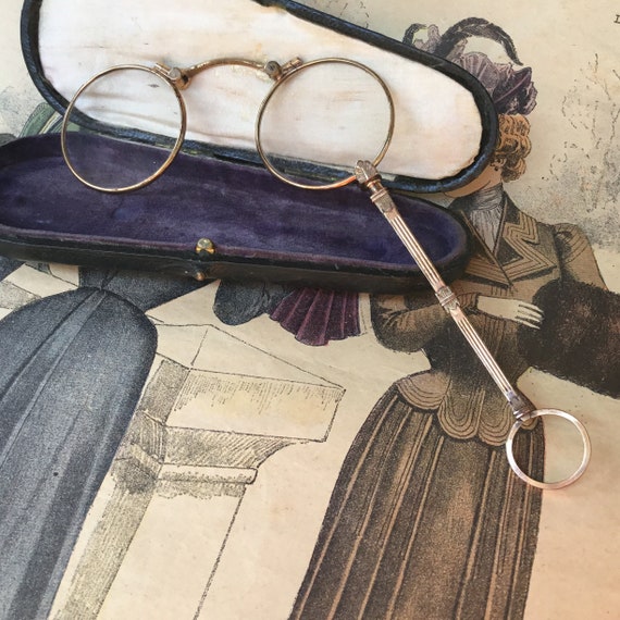 Antique Lorgnettes George Spiller Case Magnifiers Gold Filled - Etsy