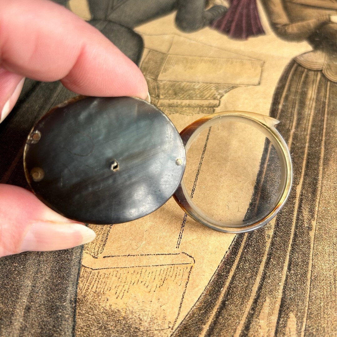 Antique Georgian Horn Folding Magnifier Hand Loupe Hand Held Pocket ...