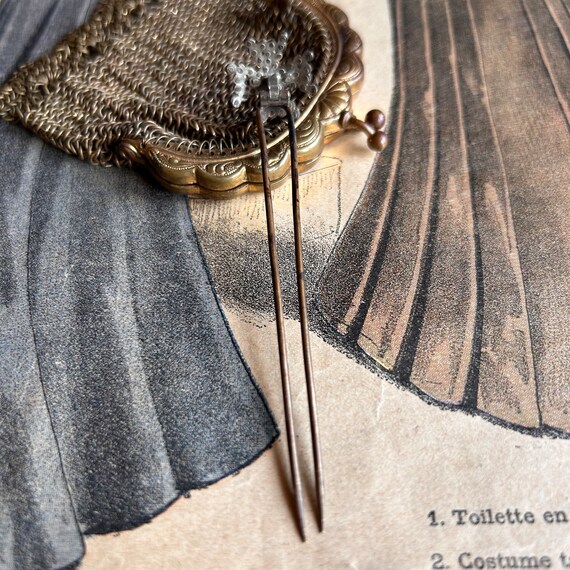 Antique cut steel Maltese cross hat pin lapel pin art… - Gem