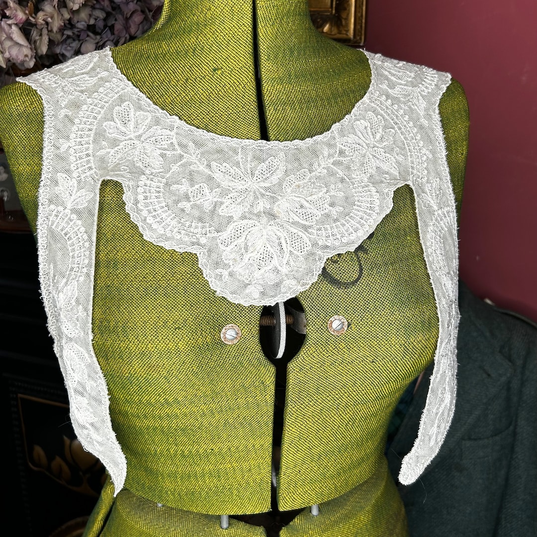 Antique Embroidered Lace Yoke Camisole Yoke Negligee Yoke Nightgown ...