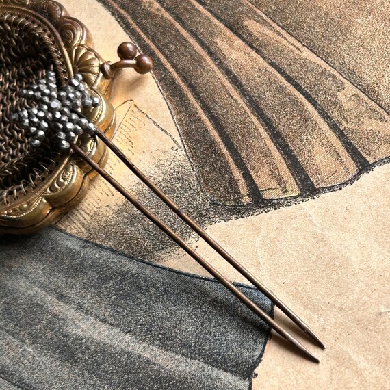 Antique cut steel Maltese cross hat pin lapel pin art… - Gem