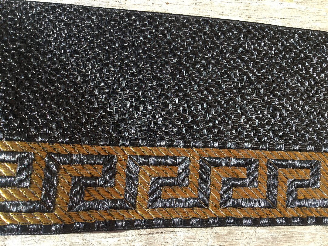 Art Deco Trim Black & Gold Grecian Pattern Trimming Haberdashery for ...