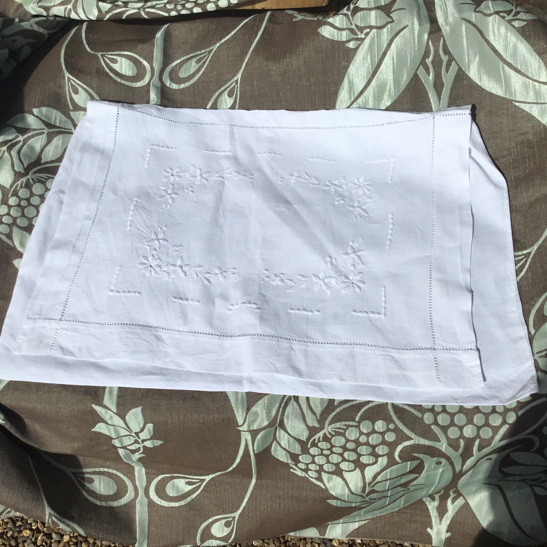 Vintage White Embroidered Pyjama Case Nightgown Case Hand Embroidery - Etsy