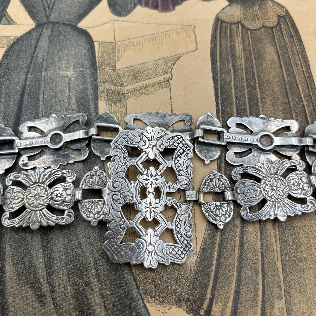 Antique Chatelaine , Nurses or Wedding Belt 67cm Waist Decorative ...