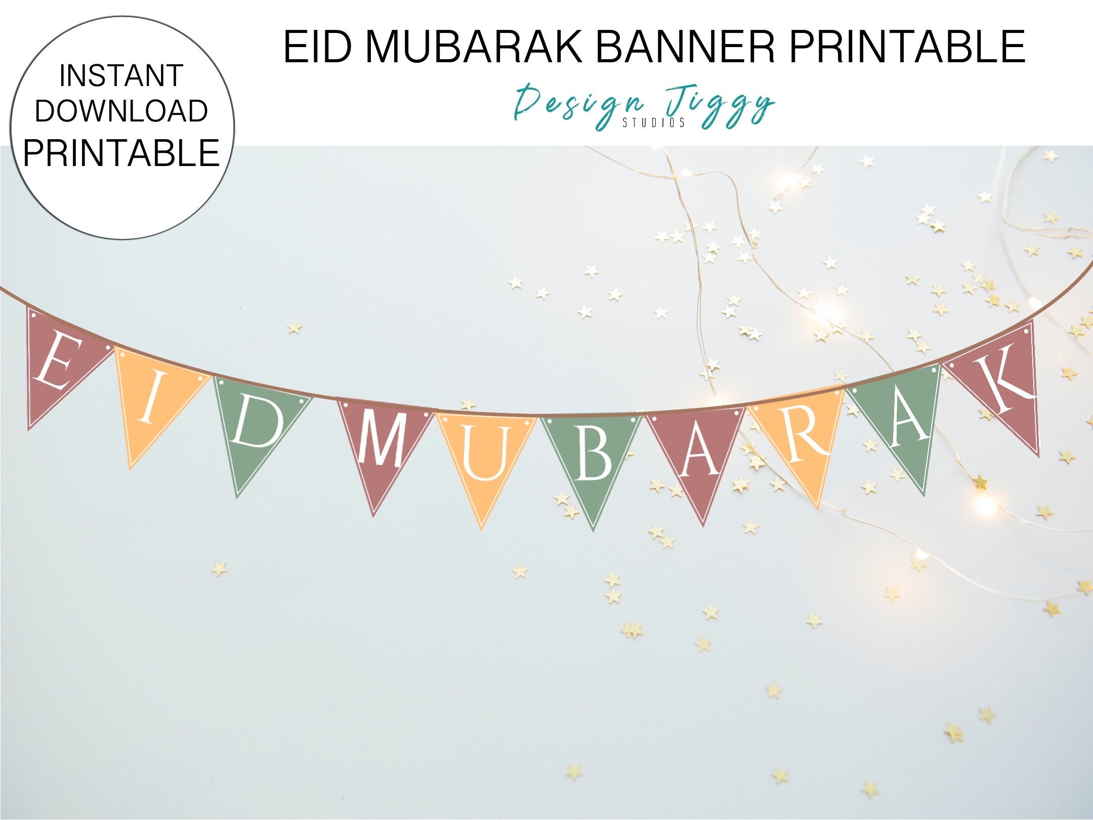 Eid Mubarak Banner | Printable | PDF | Instant Download | Eid ...