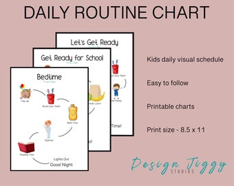 Morning and Bedtime Routine Chart | Printable Chart |editable | PDF ...