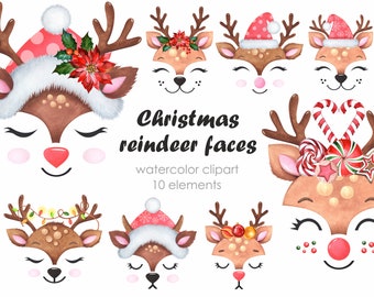 Clipart Reindeer | Etsy