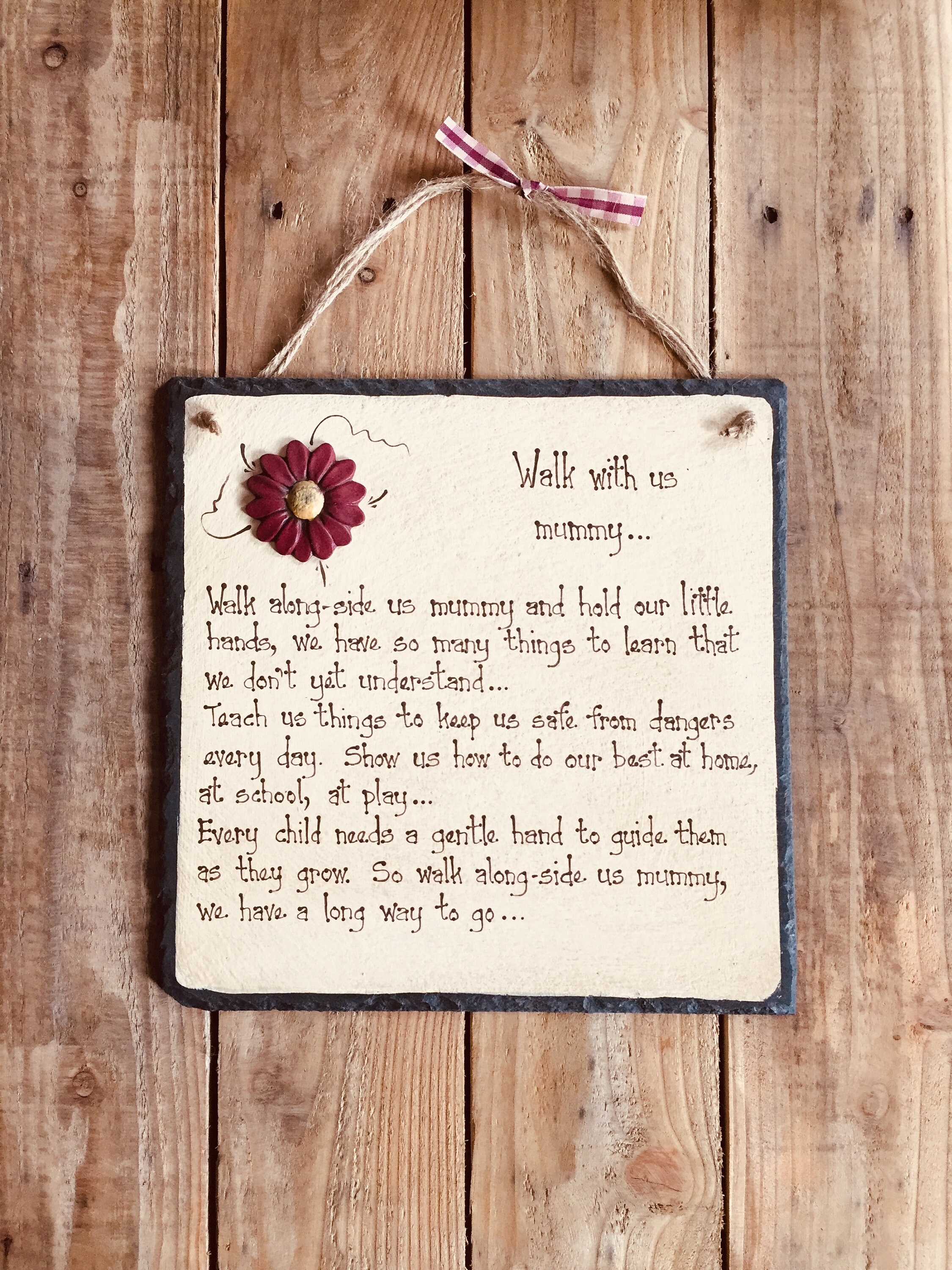 Mother & Sons Mum Poem Slate Hanging Sign Personalise Your Own - Etsy