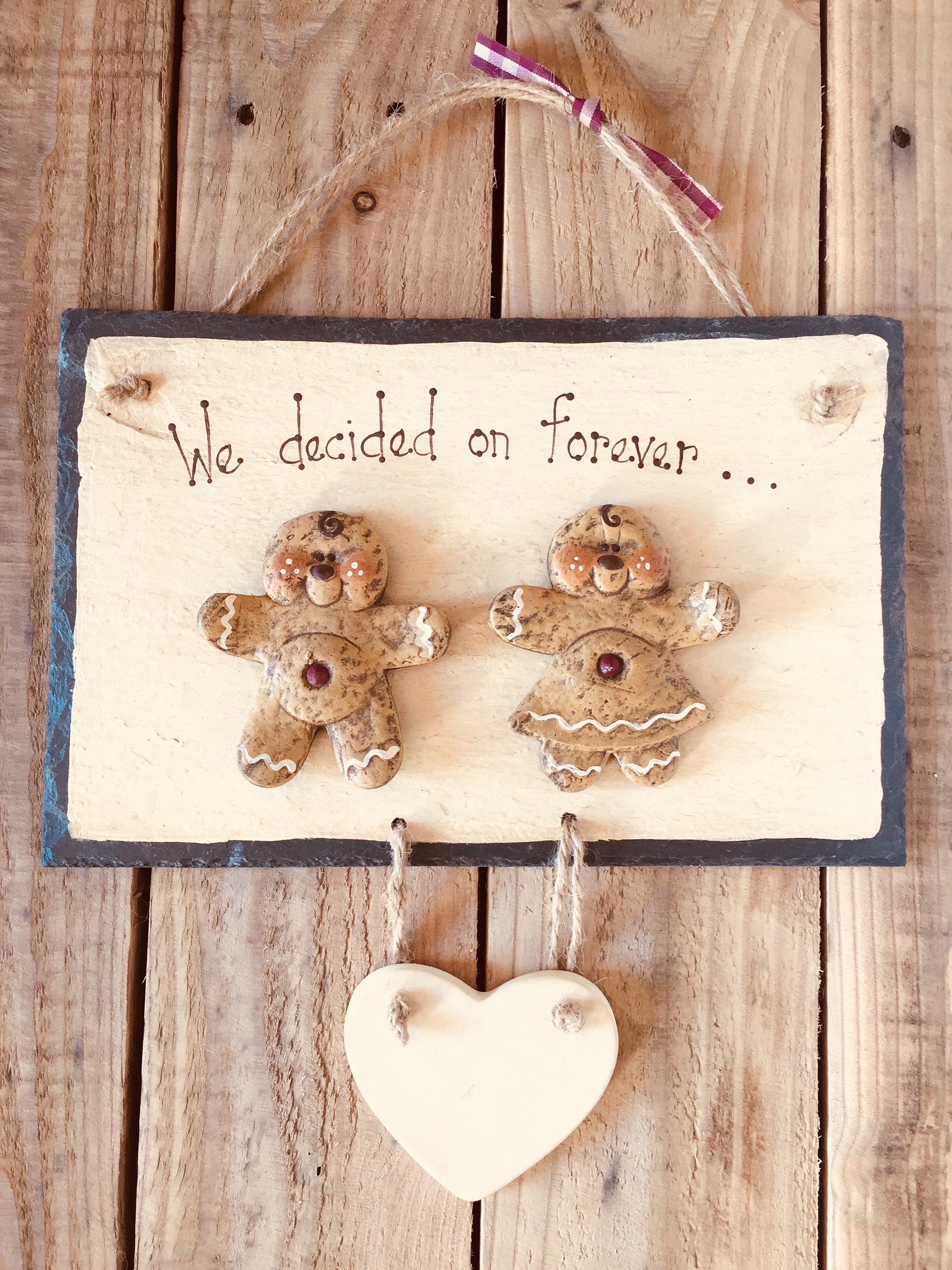 Congratulations on Your Engagement... Slate Couple Hanging Sign ...