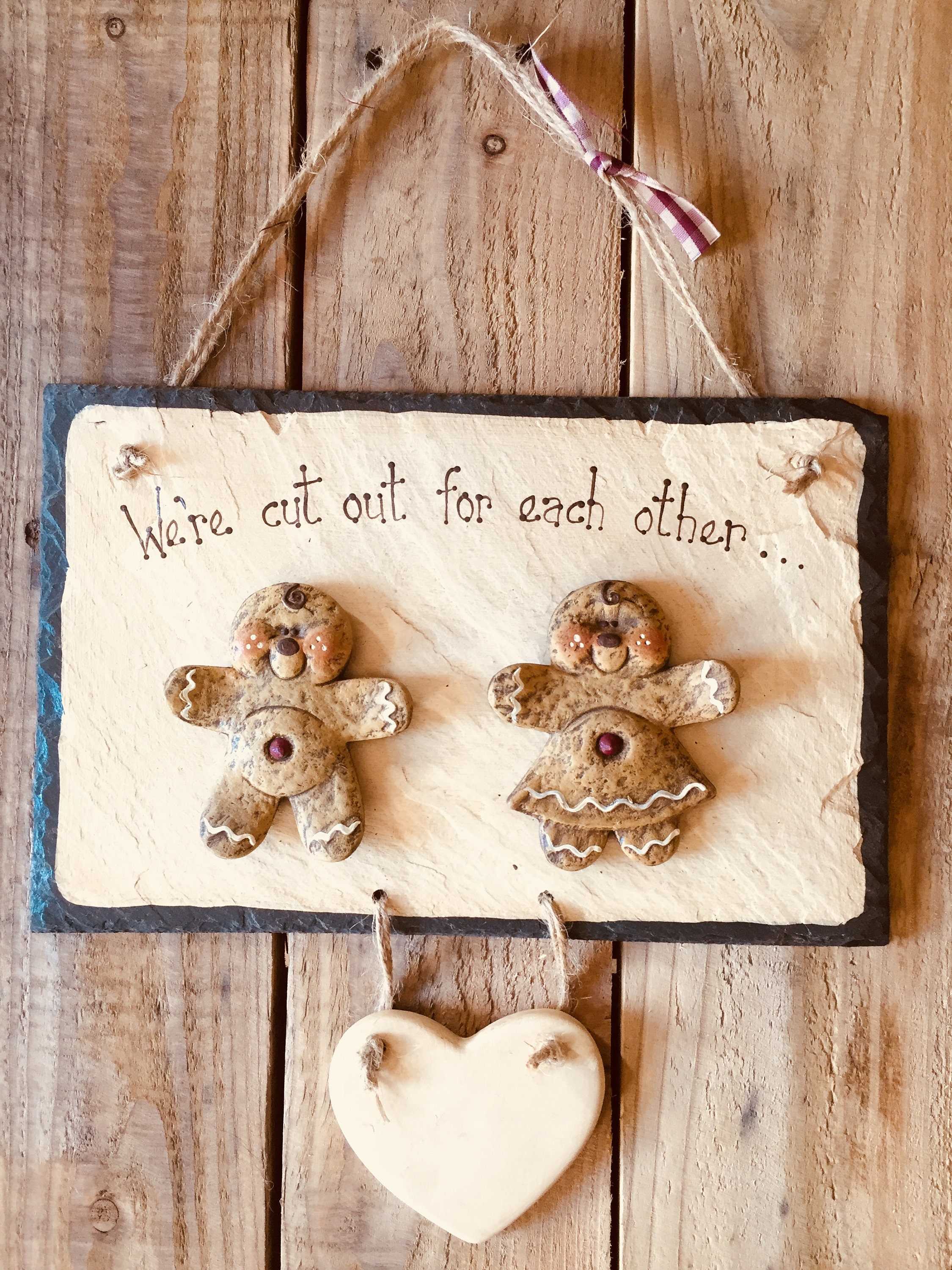 Congratulations on your engagement... Slate Couple Hanging | Etsy