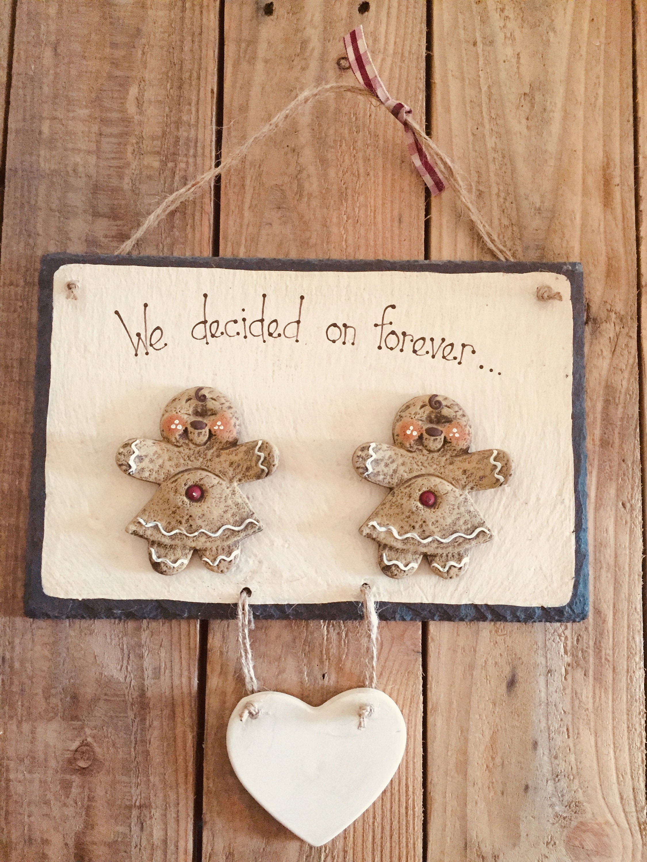 Congratulations on Your Engagement... Slate Couple Hanging - Etsy