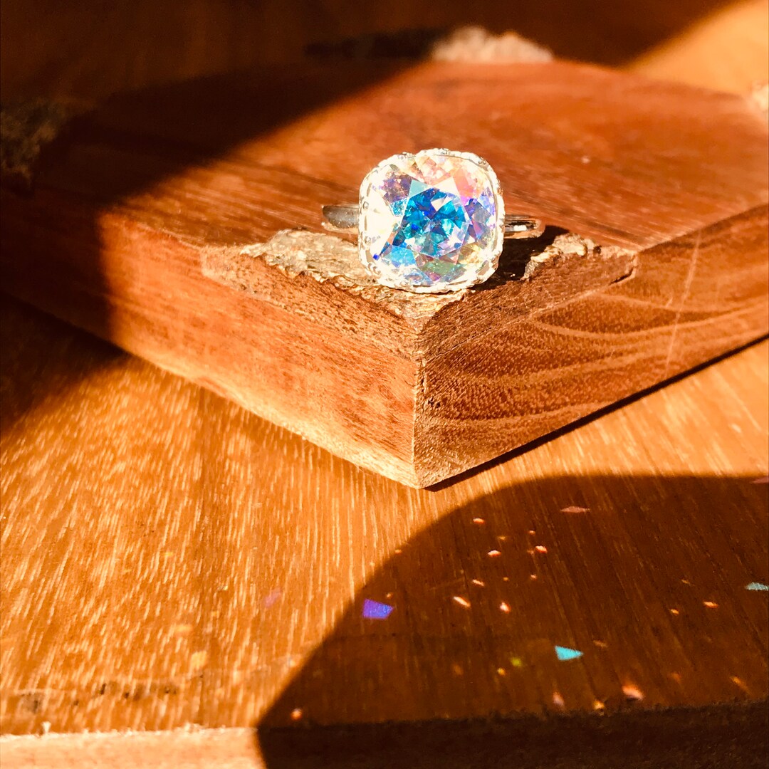 Swarovski Tears of Isis Ring, Sterling Silver, Adjustable, 12mm ...