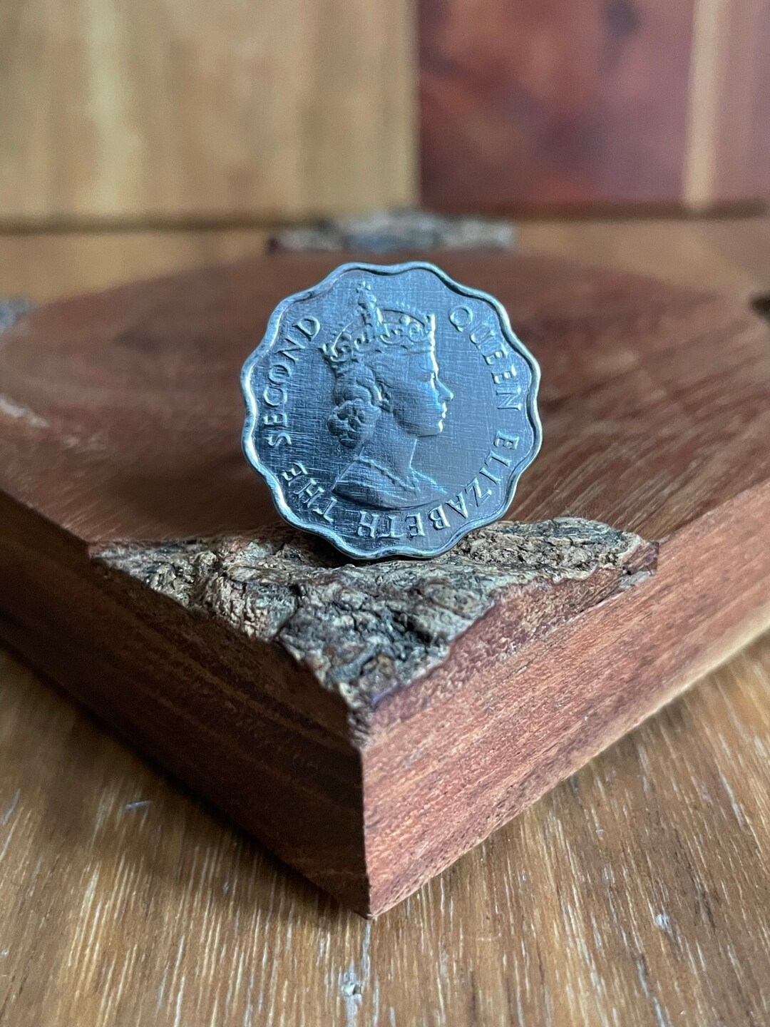 Queen Elizabeth II Ring, Coin Ring, Sterling Silver Adjustable Band ...