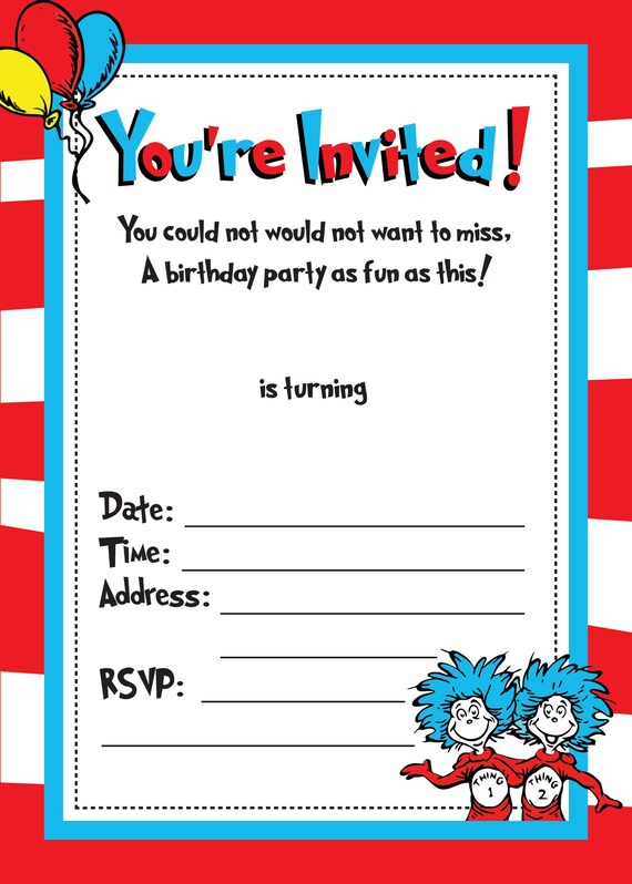 Dr Seuss Birthday Border First Birthday/Dr. Seuss Birthday Party Ideas