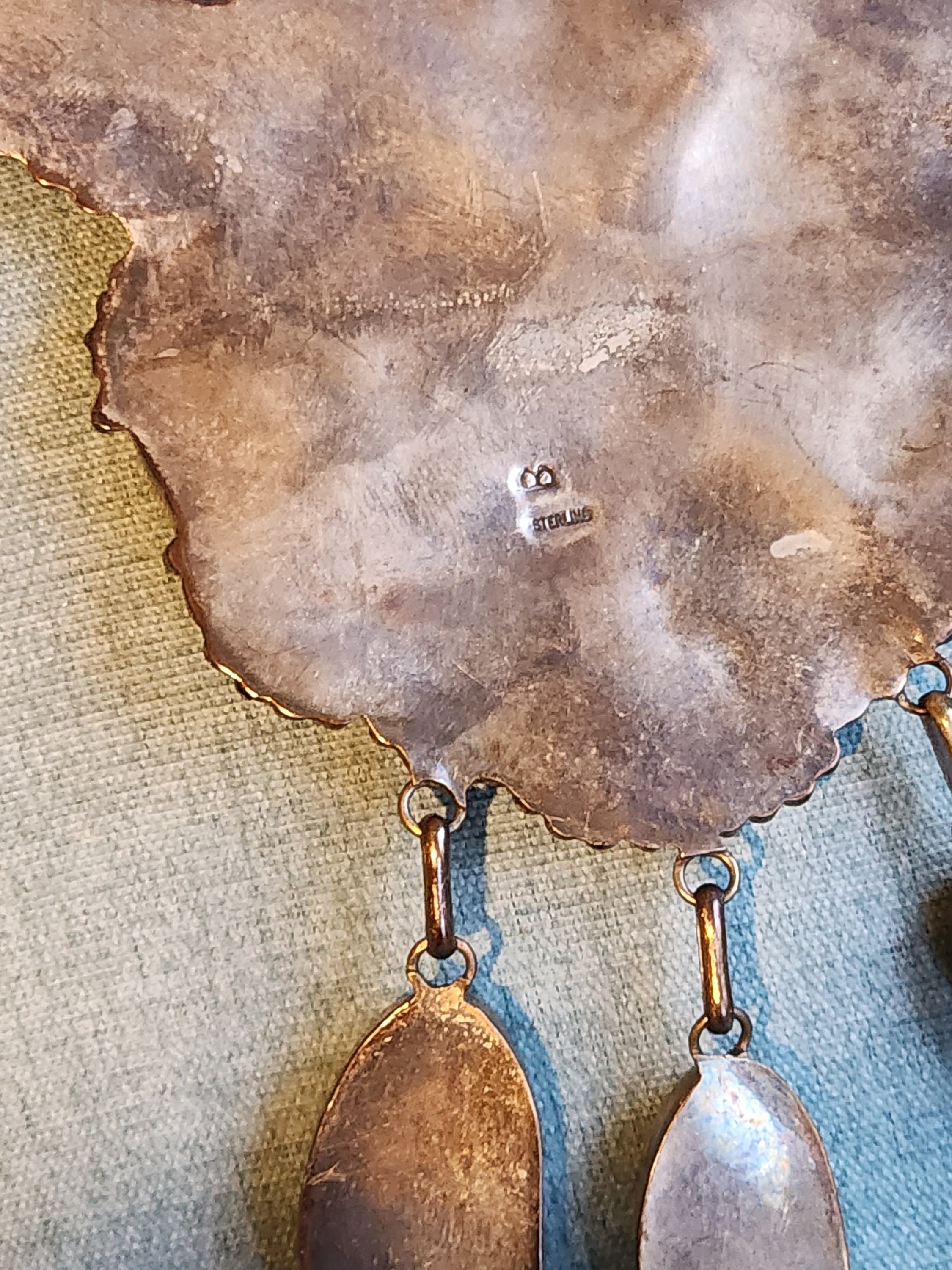 NATIVE AMERICAN Neckalce Lydia Begay NAVAJO Sterling Silver Signed One ...