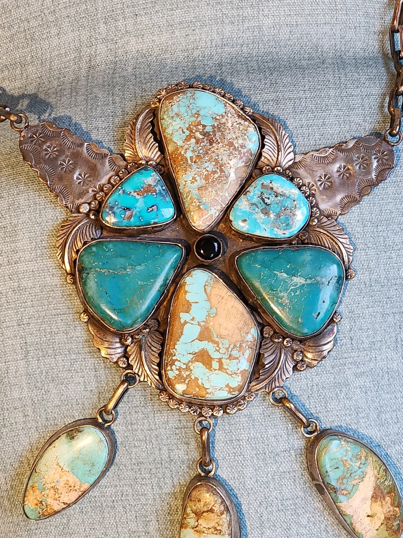 NATIVE AMERICAN Neckalce Lydia Begay NAVAJO Sterling Silver Signed One ...