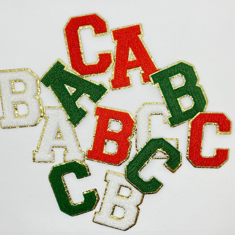 Glitter Letter Patch - Etsy