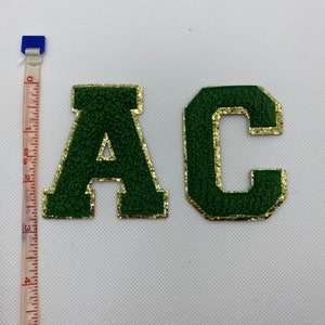 IRON-ON Glitter Chenille Varsity Letter Patches - Etsy