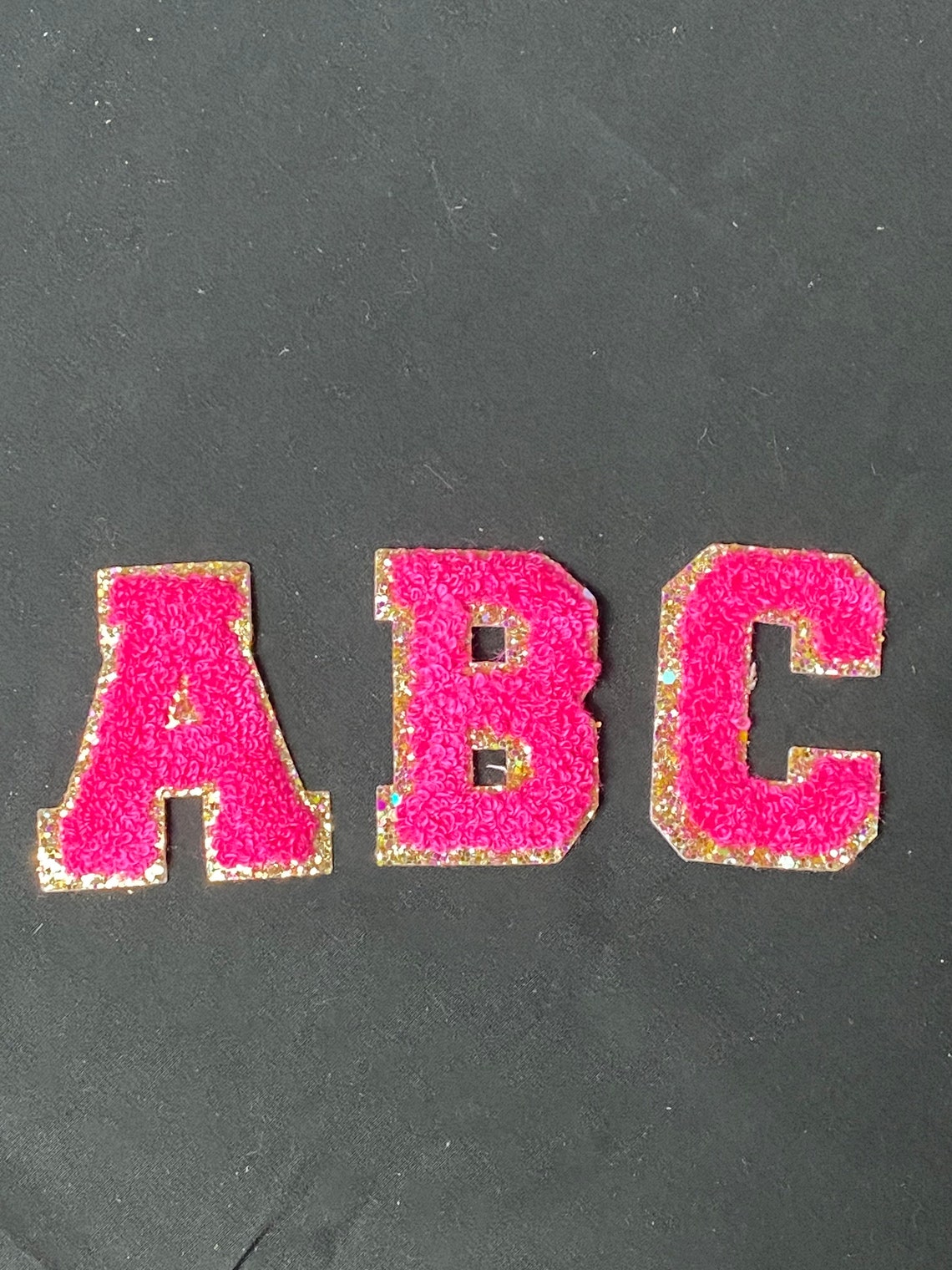 Glitter Varsity Chenille Adhesive Letter Patches | Etsy