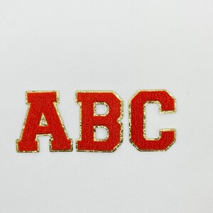 IRON-ON Glitter Chenille Varsity Letter Patches - Etsy