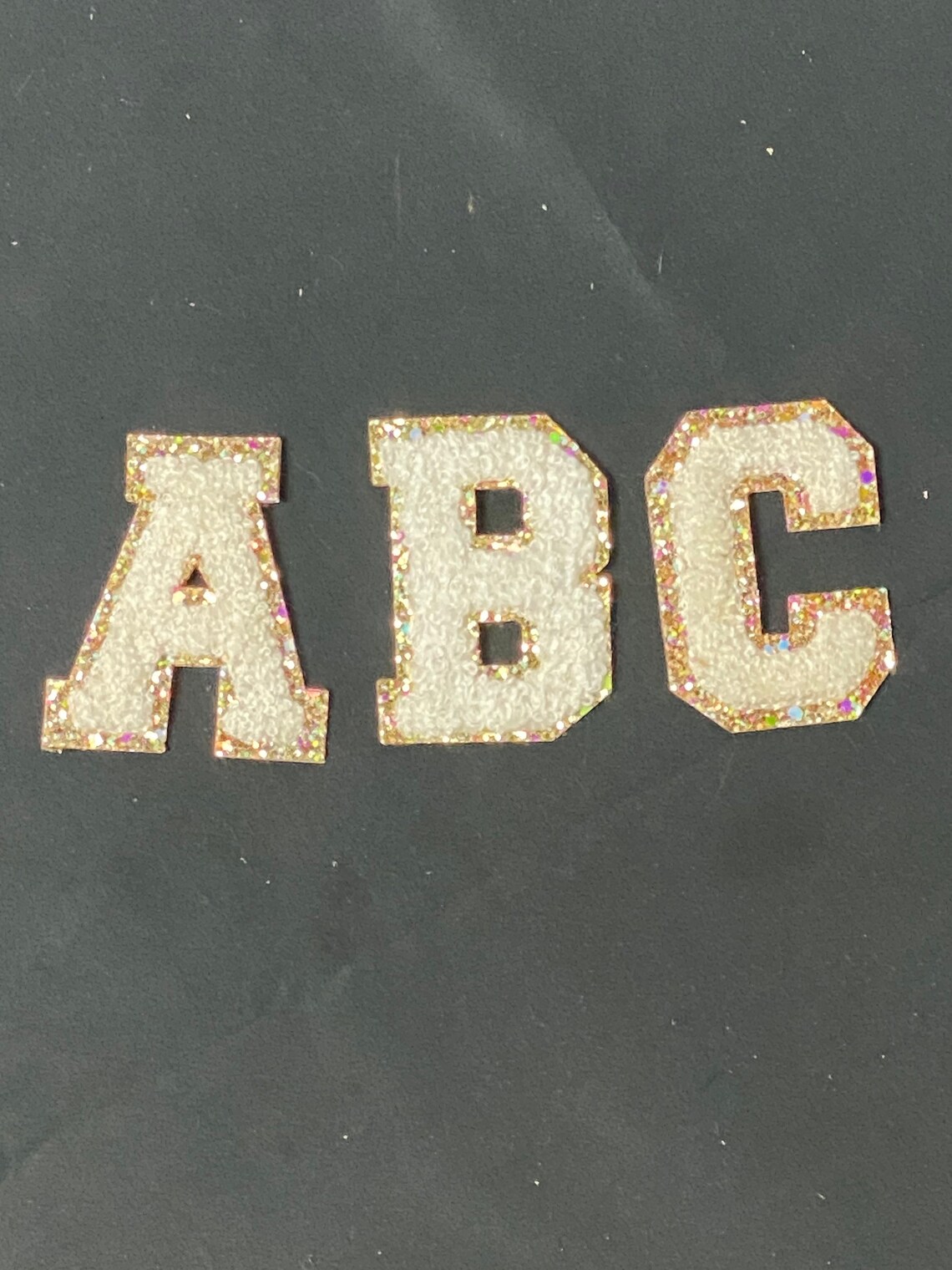 Glitter Varsity Chenille Adhesive Letter Patches | Etsy