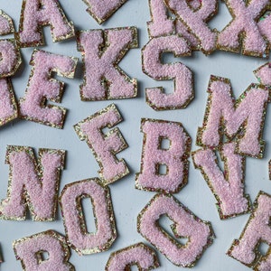 Glitter Varsity Chenille Adhesive Letter Patches - Etsy