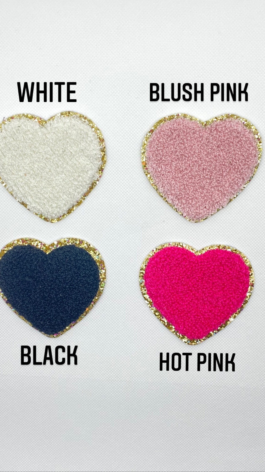 Glitter Varsity Heart Adhesive Patch | Etsy