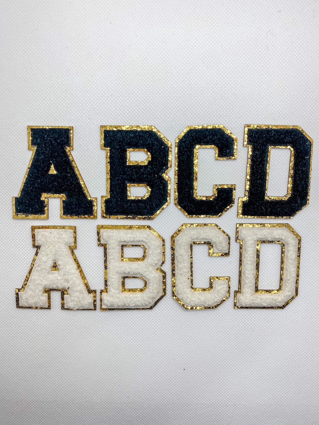 Small Glitter Varsity Letter Adhesive Patch - Etsy