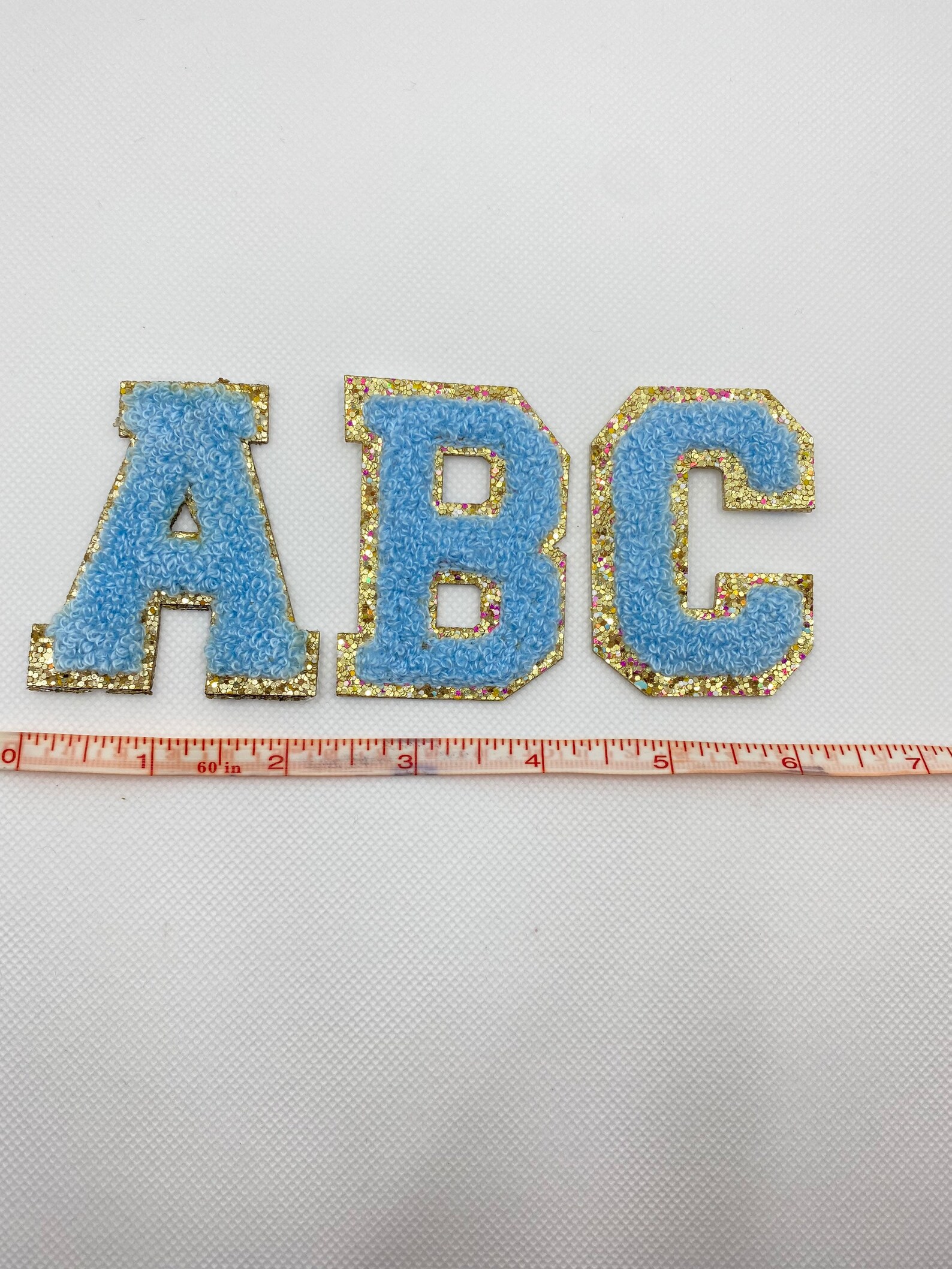 Glitter Varsity Chenille Adhesive Letter Patches - Etsy