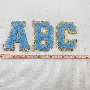 Glitter Varsity Chenille Adhesive Letter Patches - Etsy