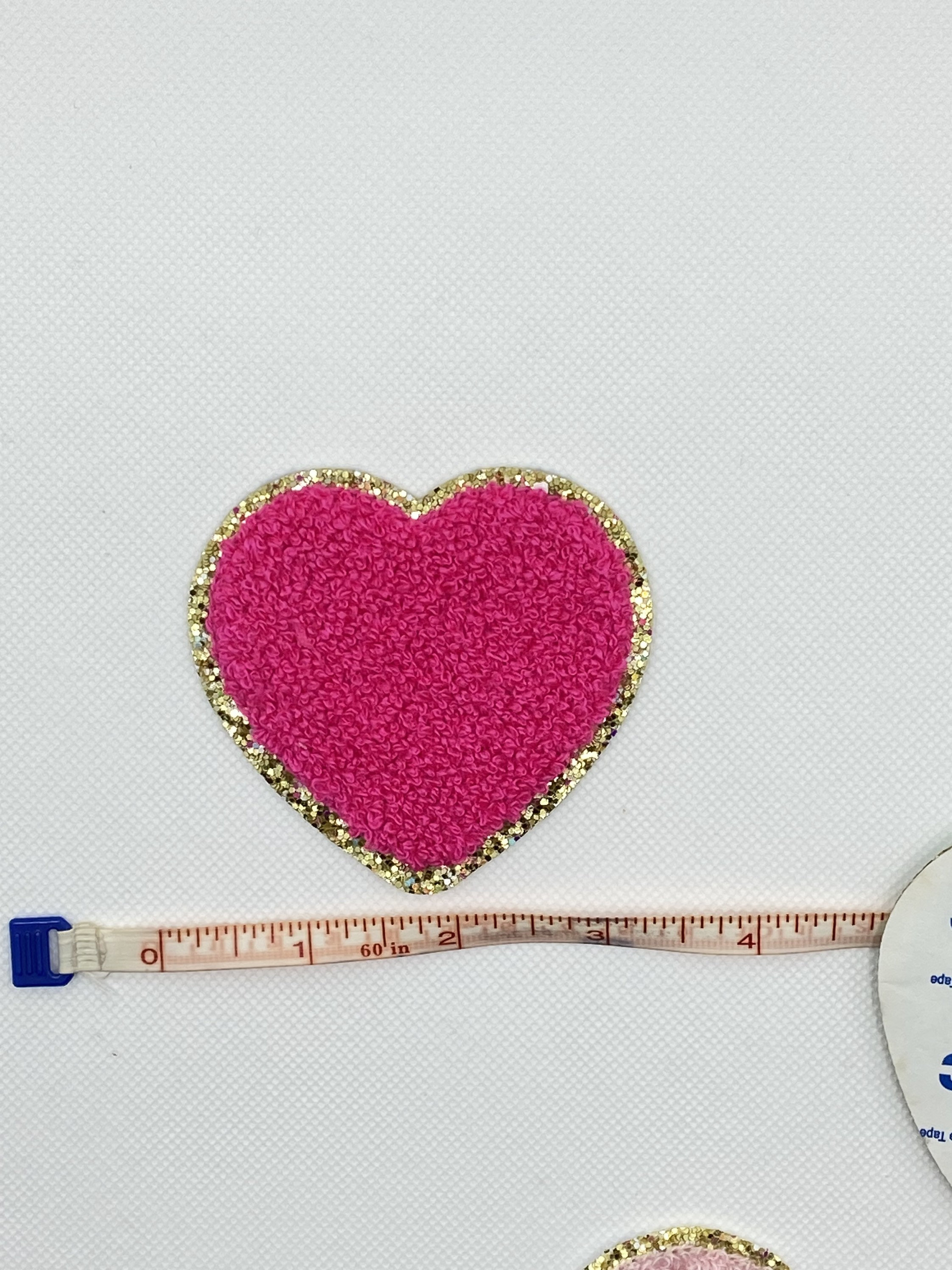 Glitter Varsity Heart Adhesive Patch | Etsy