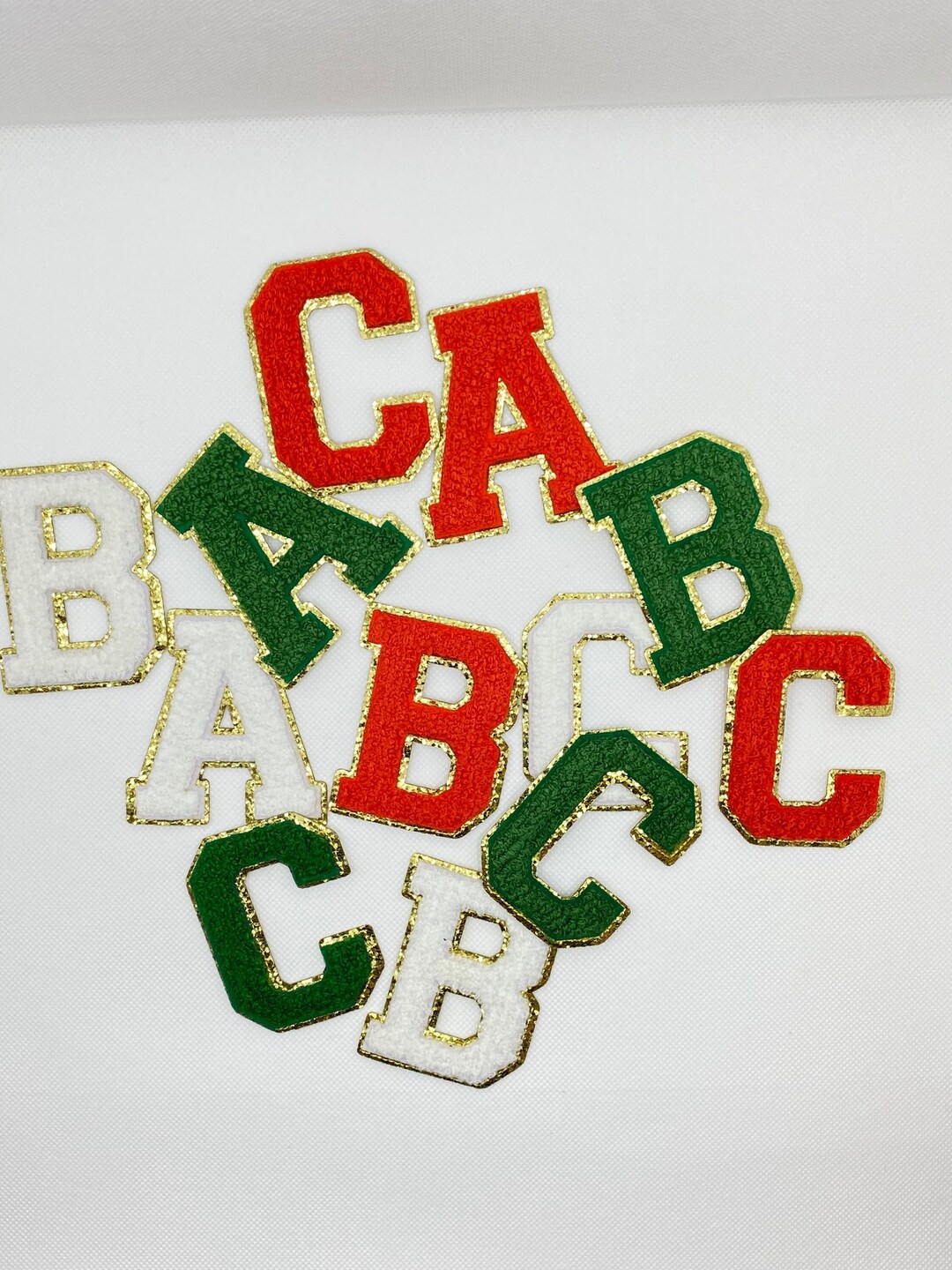 IRON-ON Glitter Chenille Varsity Letter Patches - Etsy