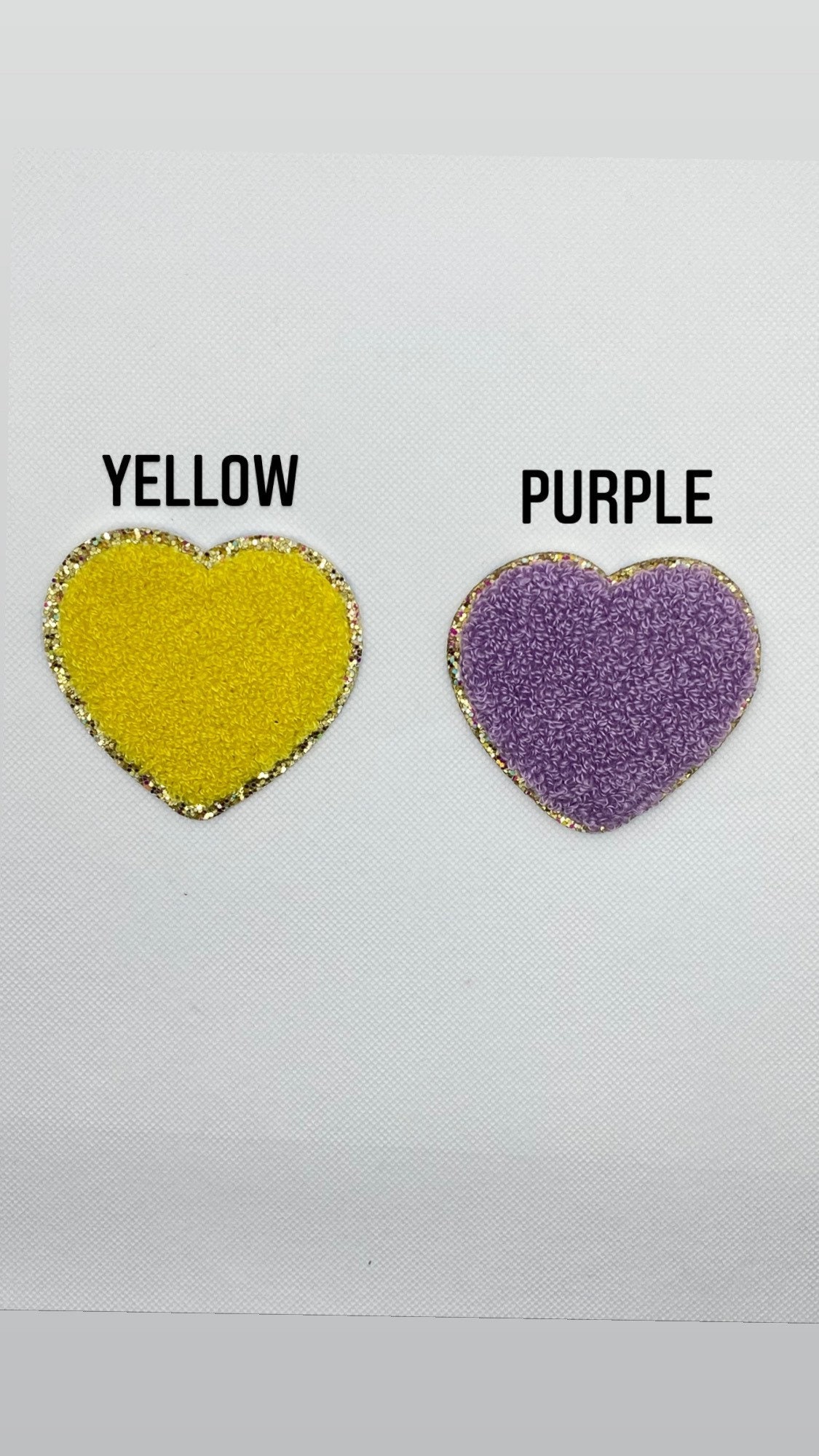 Glitter Varsity Heart Adhesive Patch | Etsy