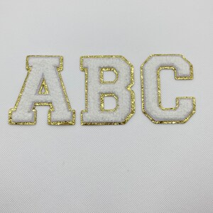 IRON-ON Glitter Chenille Varsity Letter Patches - Etsy