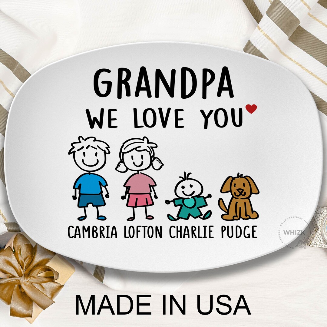 Grandpa Platter, Grandpa Gift, Personalized Grandpa Plate Father in Law ...
